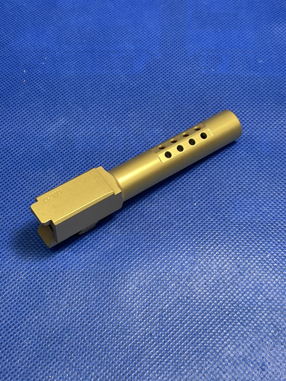 Glock 19 Barrel Ported 9MM- Gold Tin Flush & Crowned Cut Premium Gen 1 ...