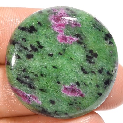 Natural Ruby Zoisite Round Shape Cabochon Gemstone 58.5 Ct. 29X29X6 mm RT-1898 | eBay