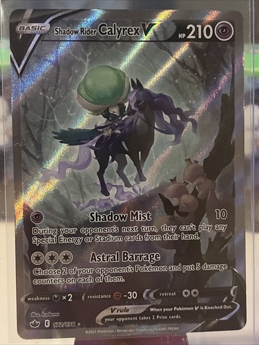 Shadow Rider Calyrex V (Alternate Full Art) 172/198 Swsh06: Sword ...