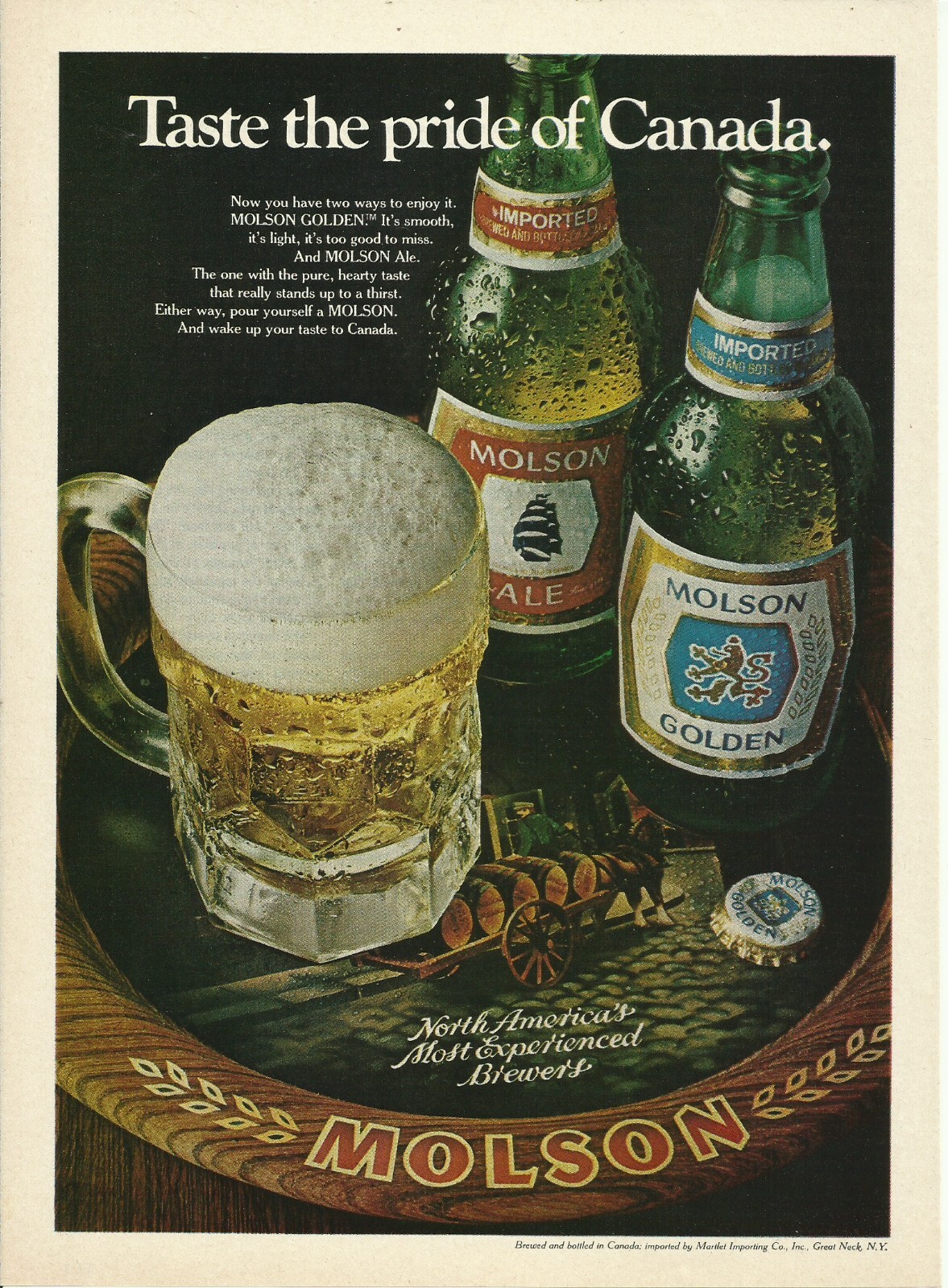 1979 Molson Golden Ale Beer vintage print ad 70's advertisement | eBay