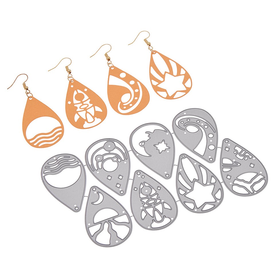 Earring Cutting Dies Teardrop Die Cuts Leather Jewelry Making Molds ...