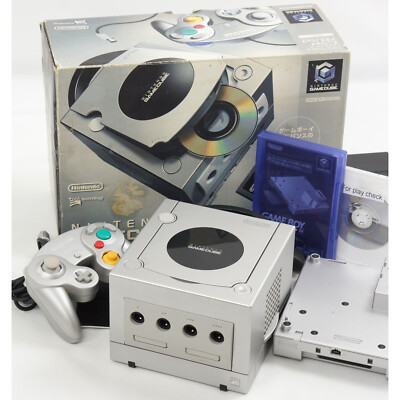 Nintendo Gamecube Silver Console Enjoy DOL-001 JP For Japan Game CD ...