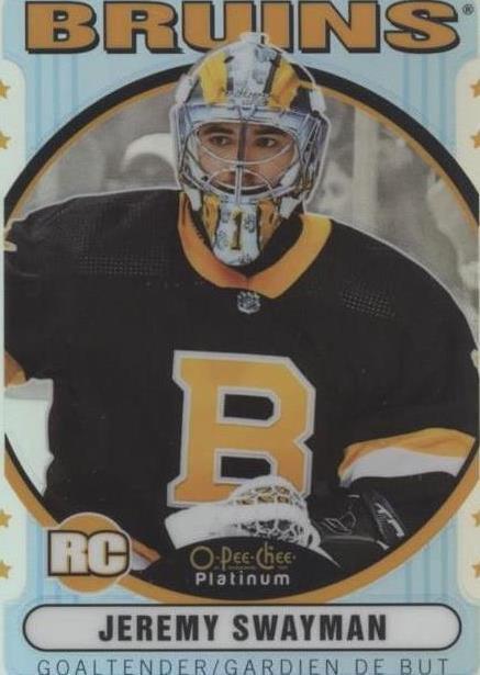2021-22 O-Pee-Chee Platinum - Retro Jeremy Swayman #R-70 Rainbow (RC ...