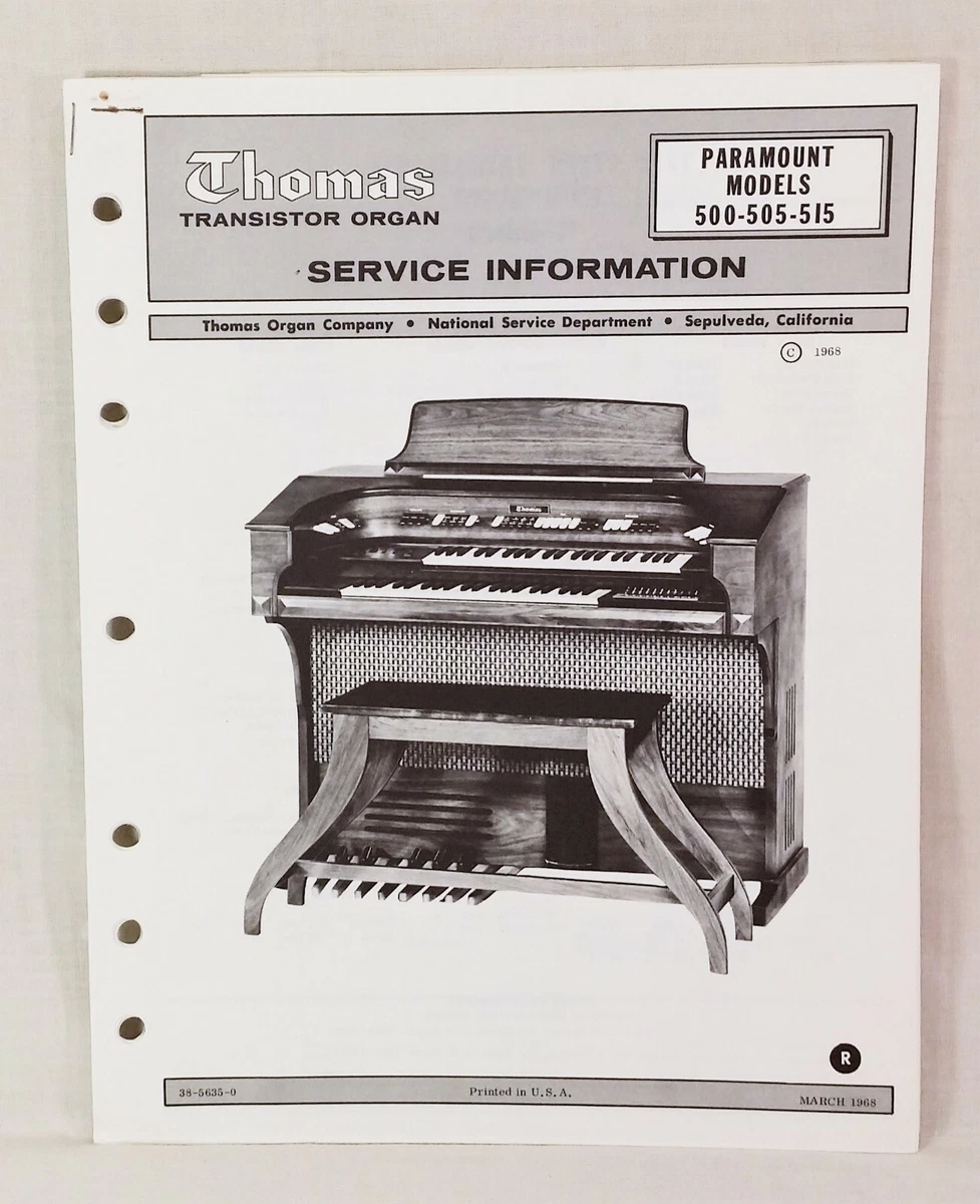 Thomas Organ Manual Online