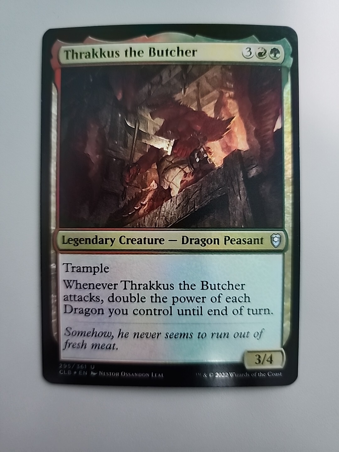 MTG Thrakkus the Butcher Commander Legends: Baldur's Gate 295/361 Foil ...