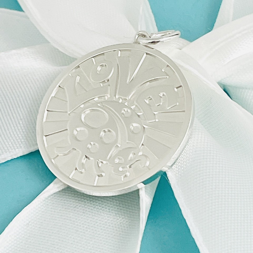 Tiffany & Co Ladybug Love Bug Charm or Pendant Round in Sterling Silver ...