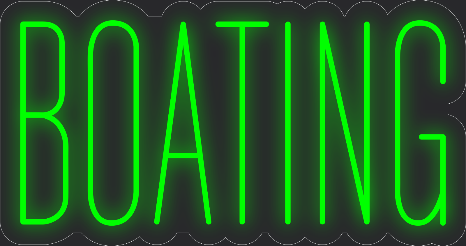 Boating Green 24x13 inches Neon LED Sign Decor Wall Lights Brighten Up ...