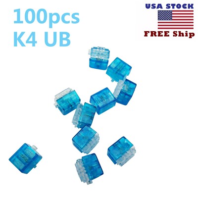 100x K4 UB Terminal Connectors Wire Inline Joints Crimp For Telephone ...
