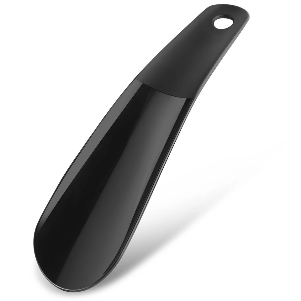 Black Plastic Shoe String Shoe Horn 20cm Lightweight Prevent Damage ...