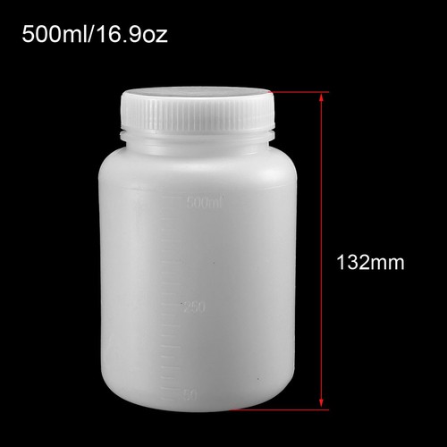 Lab Reagent Bottle Plastic,500ml/16.9oz Sample Sealing Liquid Storage ...