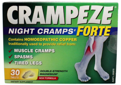 CRAMPEZE NIGHT CRAMPS FORTE 30 TABLETS FOR MUSCLE CRAMPS SPASMS TIRED ...