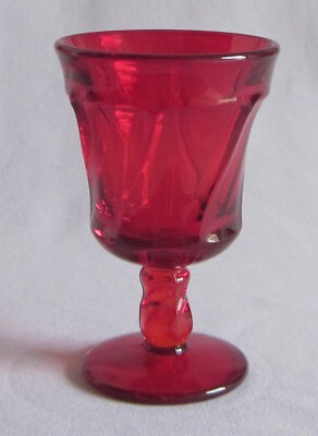 Wine Goblet Glass Fostoria Jamestown Pattern Ruby Red 4 3/8" | eBay