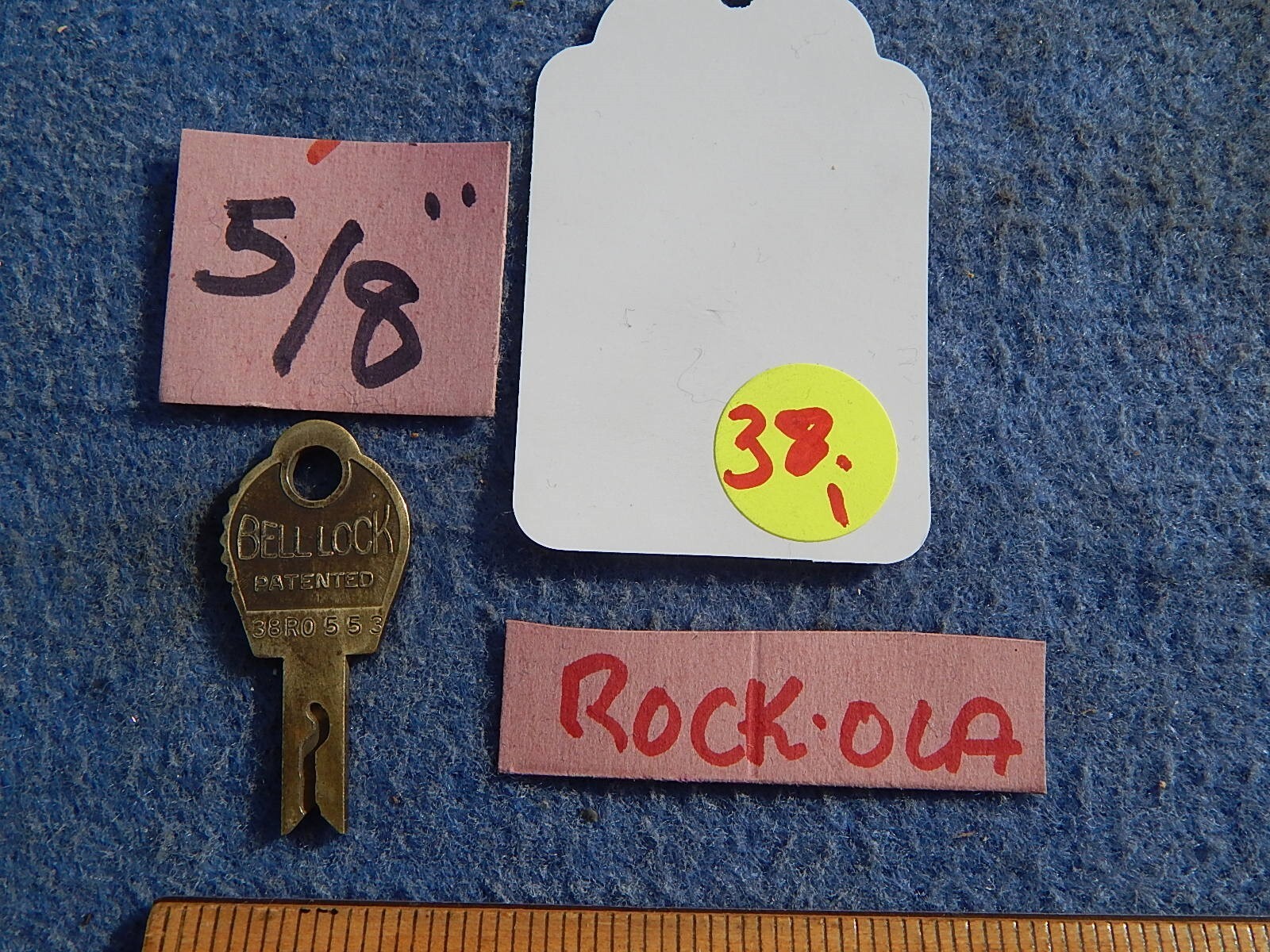 1941-1942 Rock-ola Key for 5/8 inch lock - Bell Lock 38 RO 553 | eBay