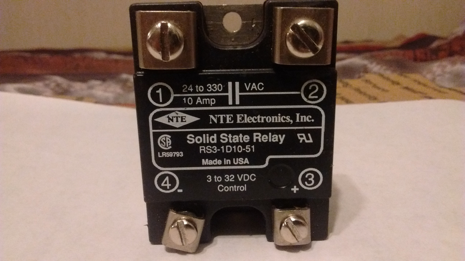 NEW NTE Electronics Solid State Relay RS3-1D10-513 -3 TO 32 VDC ...