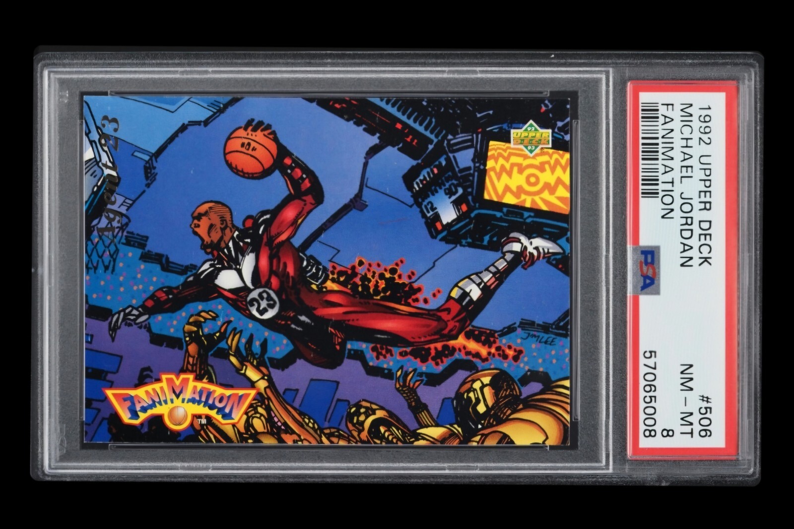 1992 🏀 Upper Deck #506 Michael Jordan Fanimation Basketball Card PSA 8 ...