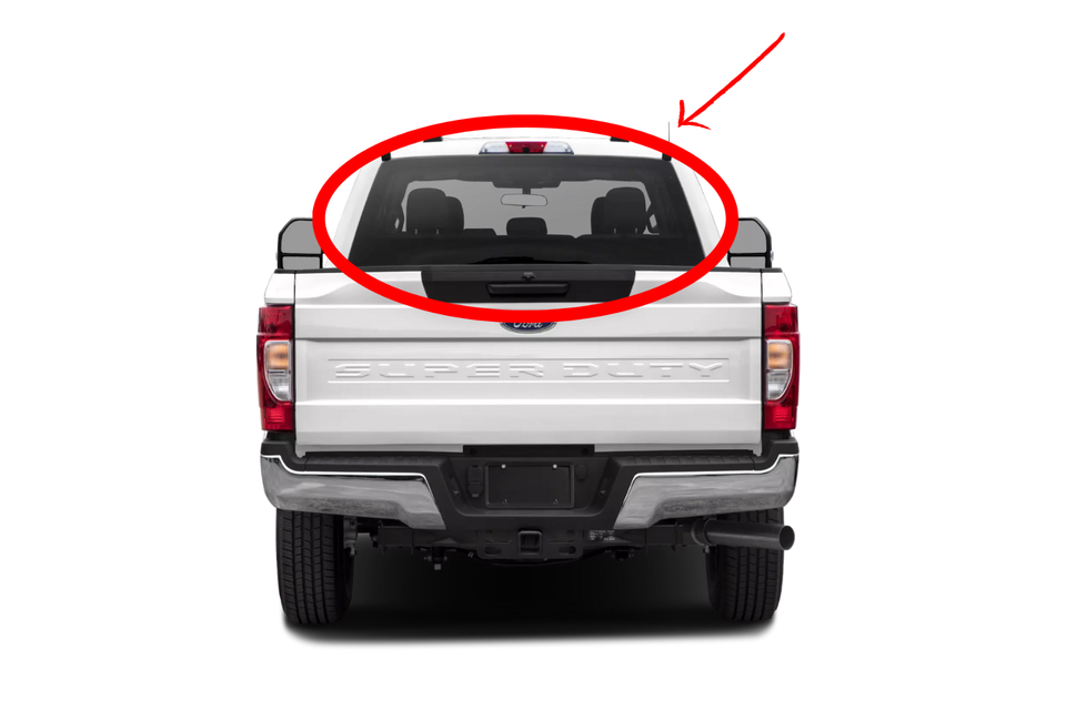 Rear Window Back Glass Stationary Heated for 17-24 Ford F250 F350 F450 ...