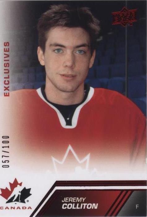 2013 Upper Deck Team Canada - Jeremy Colliton #53 Exclusives /100 for ...