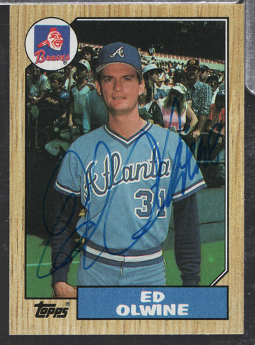 Ed Olwine Braves Autographed 1987 Topps #159 w/COA 012524NPCD37 | eBay