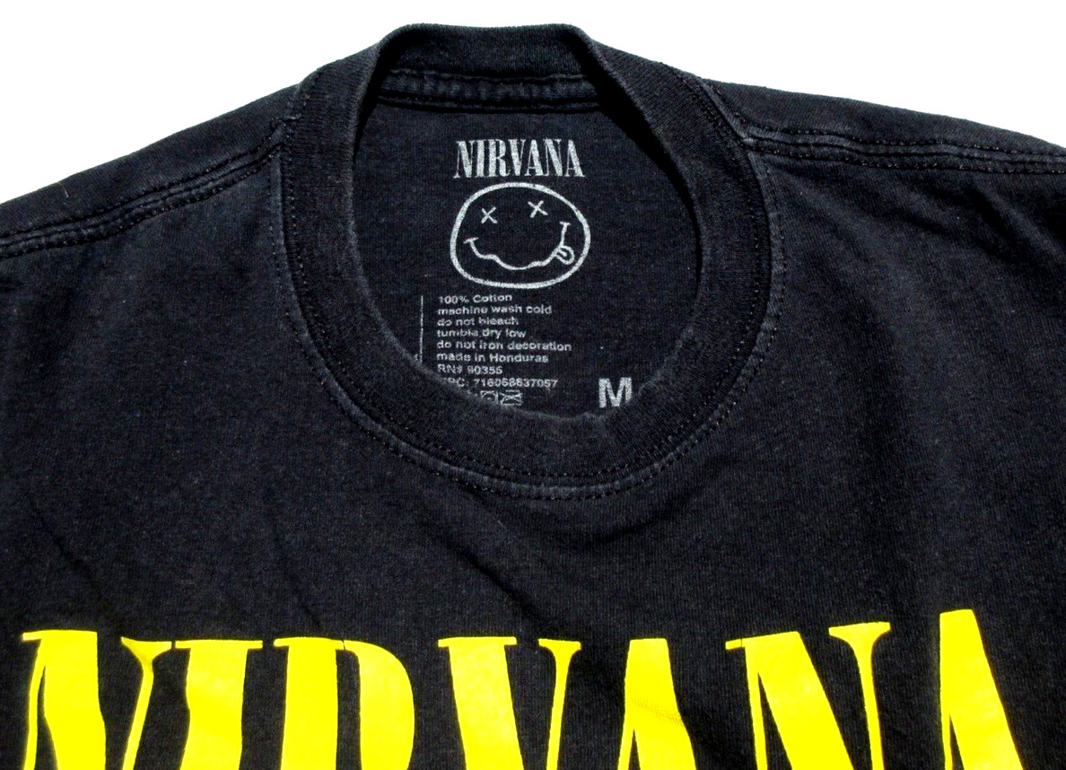 Official NIRVANA Mens Medium Smiley Face Grunge Punk … - Gem