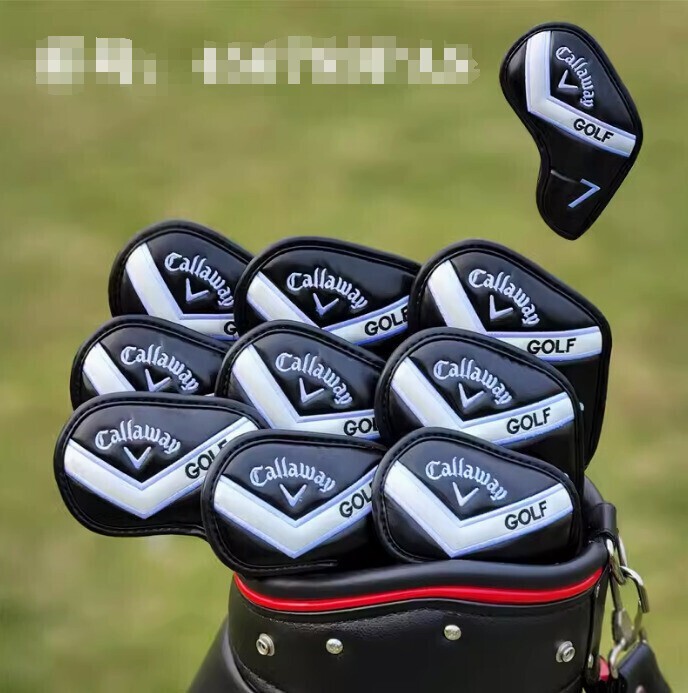 NEW 9pcs Golf Iron Head Covers for Callaway Golf Club Covers Leather ...