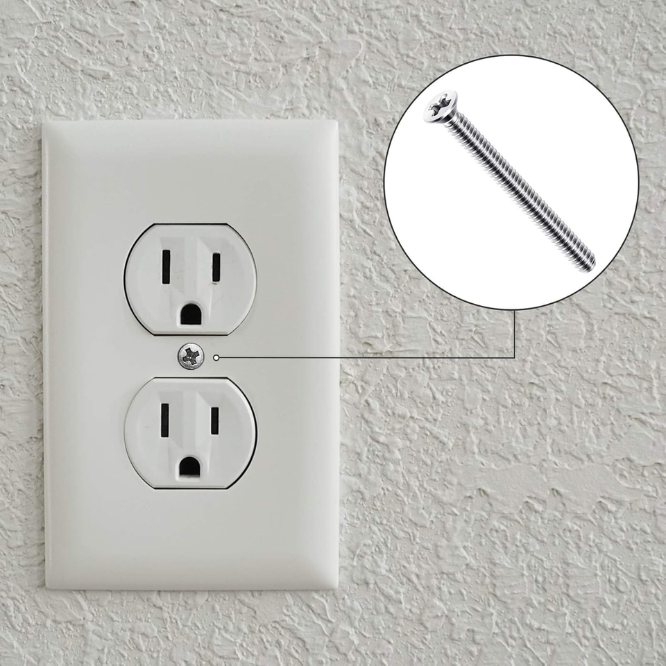 30 Pieces Extra Long Outlet Screws Machine Long Electrical Outlet ...