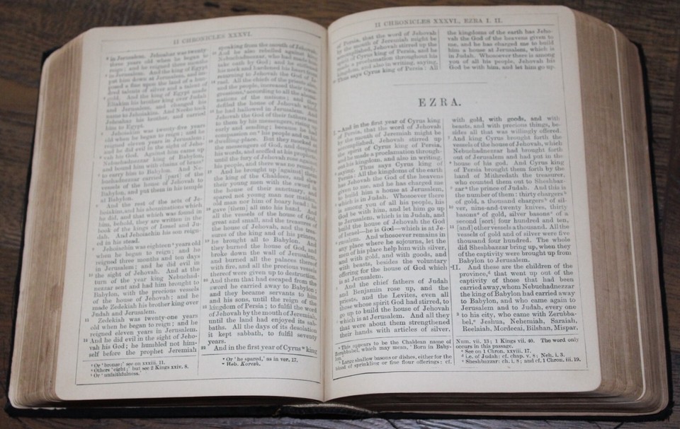 Antique 1890 Holy Bible London G. Morrish, 20 Paternoster Square, E. C ...