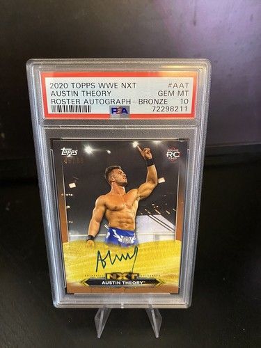 2020 Topps WWE NXT AUSTIN THEORY Rookie RC Auto Autograph Bronze /99 ...