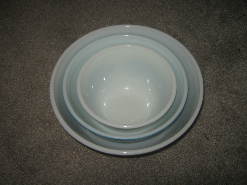 3 Pyrex Blue Horizon Nesting Bowls #401 #402 & #403 | eBay