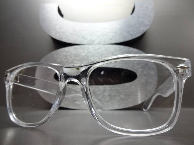Men's Women VINTAGE RETRO Style Clear Lens EYE GLASSES Transparent ...