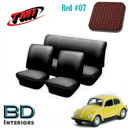 1958-1964 VW Volkswagen Bug Beetle Sedan Slip On Seat Upholstery, Red ...