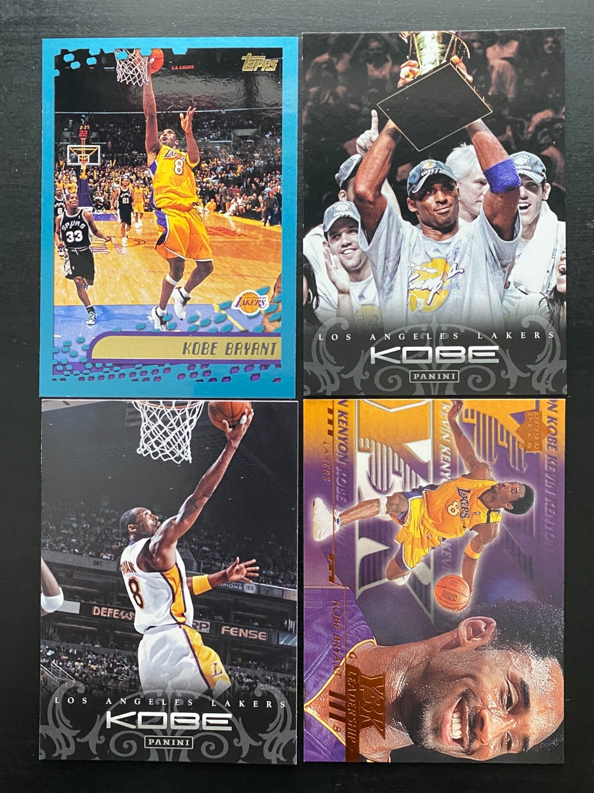 Lot of 4 Kobe Bryant NBA Basketball Cards. Kobe Anthologies and Topps ...