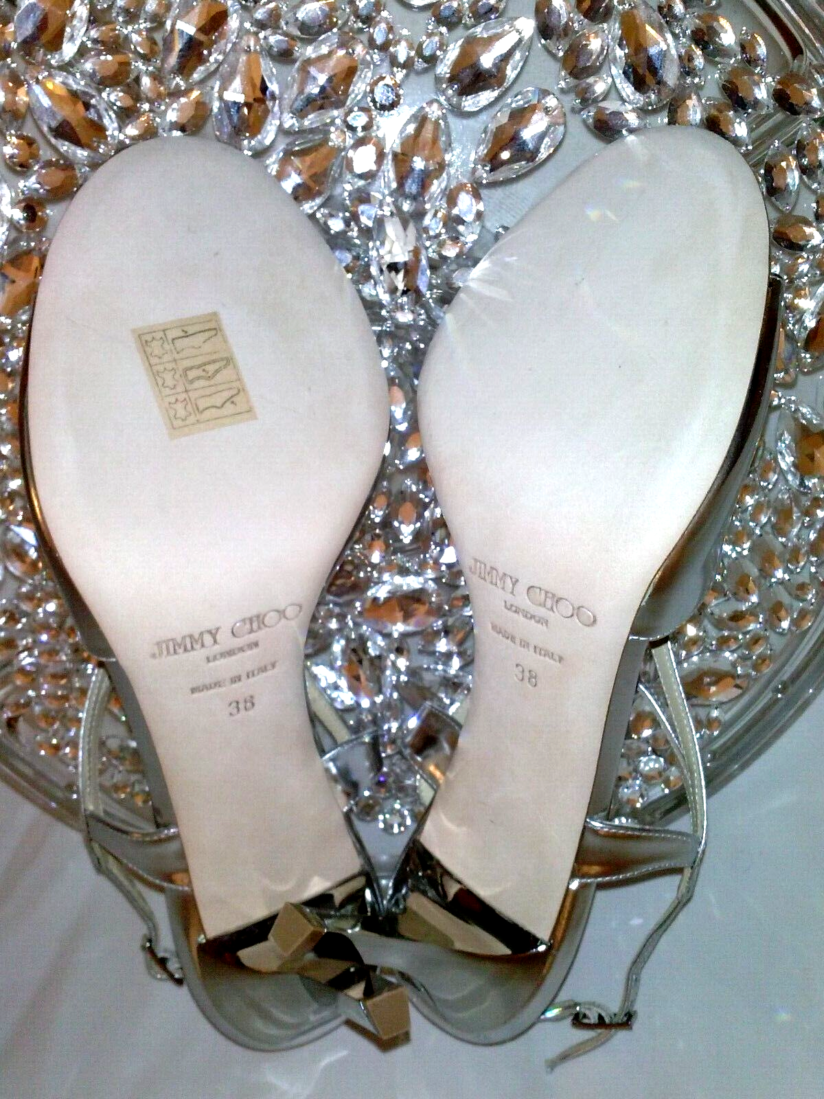 BNWB JIMMY CHOO RED CARPET PAXTON SILVER WEDDING SHOES SANDALS ...