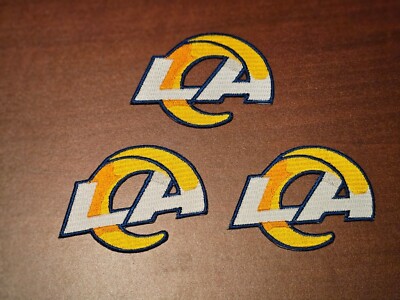 Los Angeles Rams Three 3" Iron On Embroidered Patches FREE Shipping ...