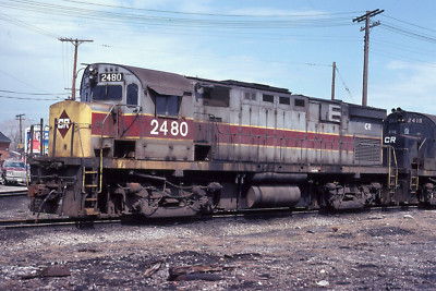 CONRAIL CR EL ALCO C424 2480 IN 1979 ORIGINAL SLIDE | eBay