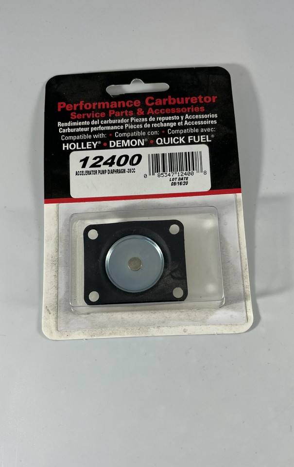 EDELBROCK PERFORMANCE CARBURETOR ACCELERATOR PUMP DIAPHRAGM 30CC-12400 ...