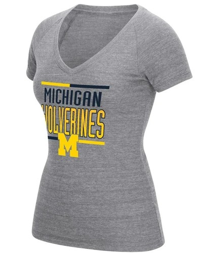 adidas Women's Michigan Wolverines Bar Stack Dots Tri-Blend T-Shirt ...