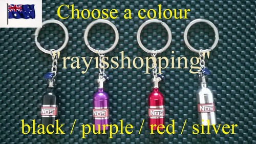 1 x Coloured NOS nos N2O Nitrous Bottle Key Chain Keyring Keychain ...
