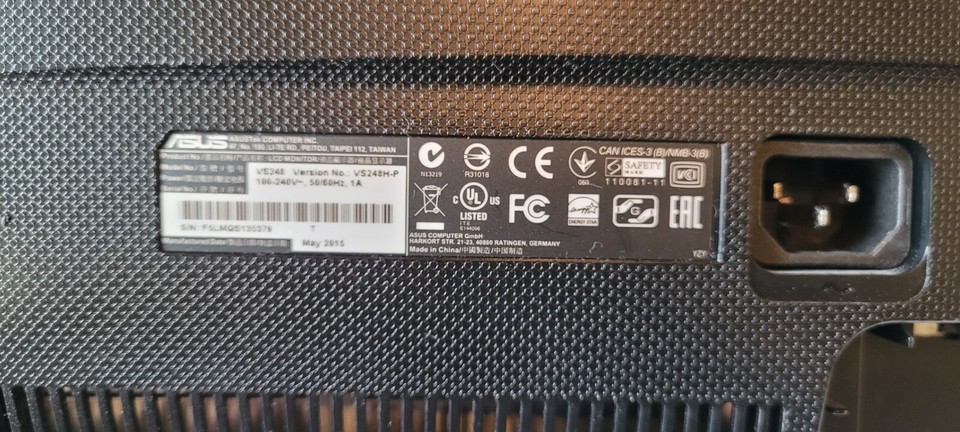 ASUS VS248H-P Full HD Monitor 1920x1080 2ms LED 24" | eBay