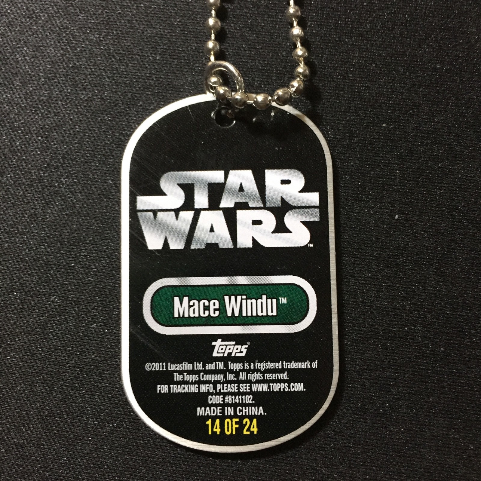 Star Wars Dog Tags Topps 2011 # 14 Mace Windu | eBay