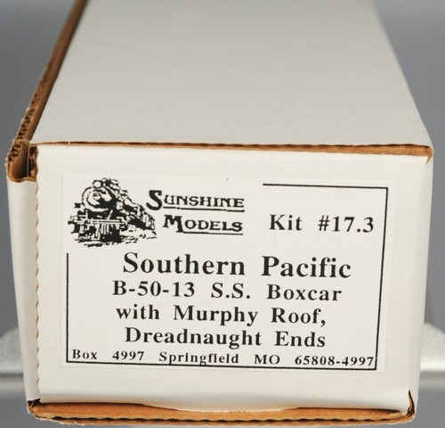Sunshine Models 17.3 SP B-50-13 HO Boxcar Resin Kit w/Murphy Roof/Dread ...
