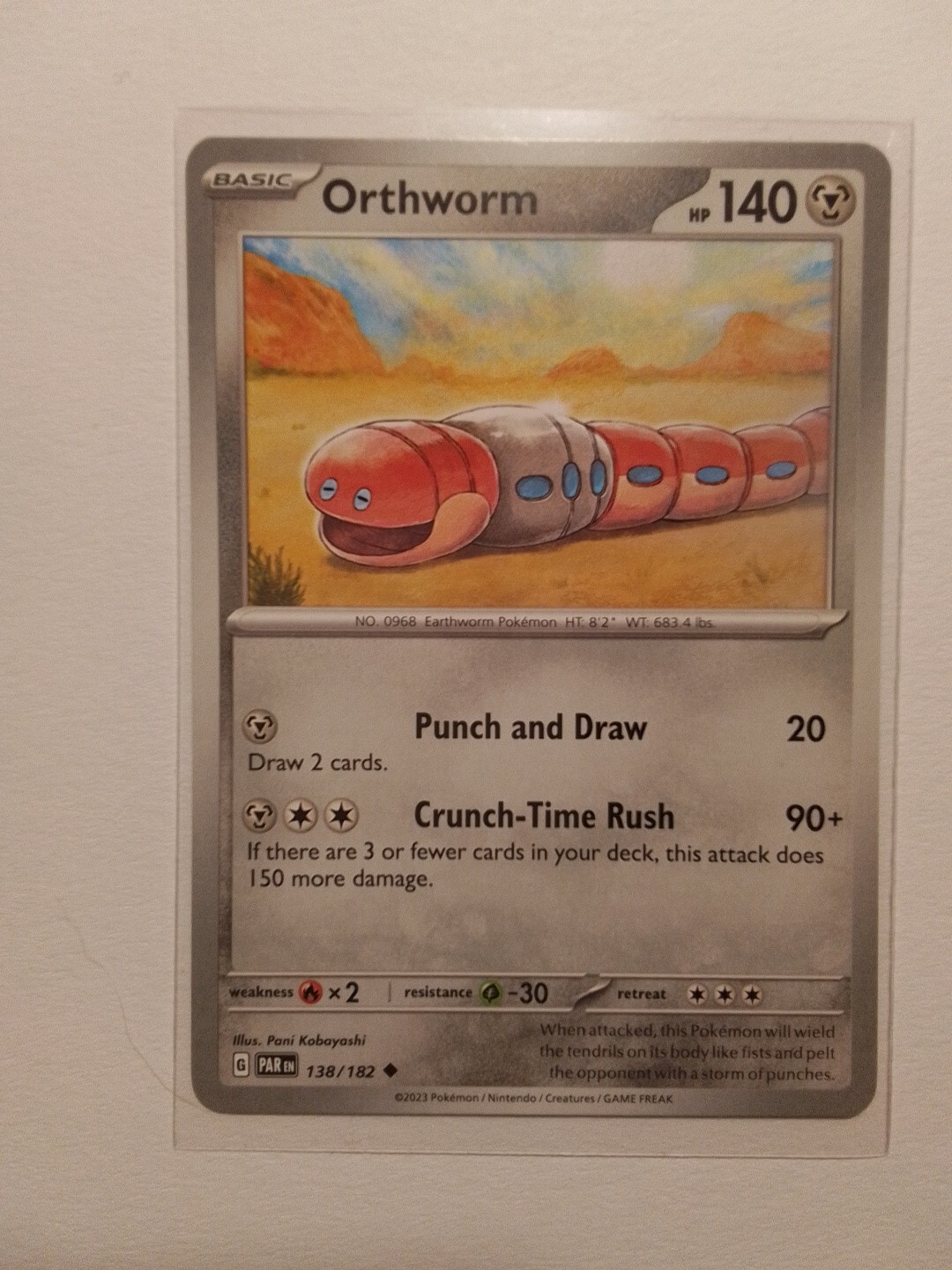 Orthworm 138/182 Paradox Rift Pokemon Card - Nm | eBay
