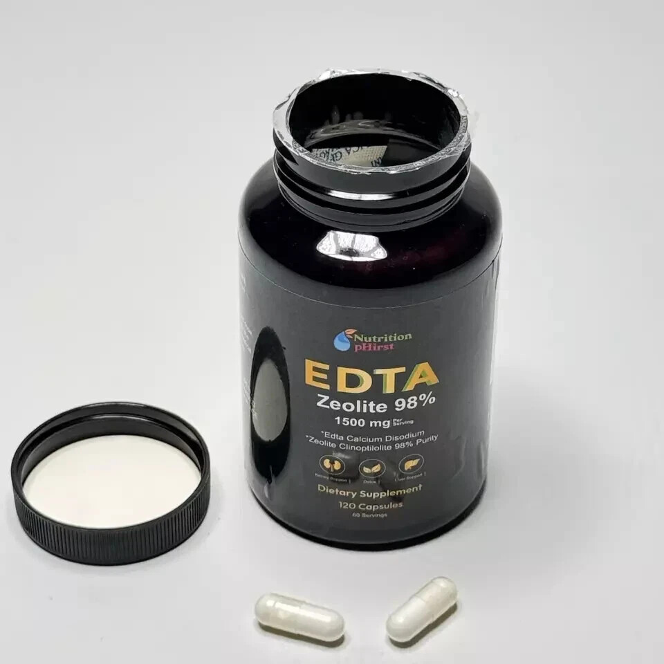 Natural EDTA Calcium Disodium 1500mg Chelation Capsules – Detox & Liver ...