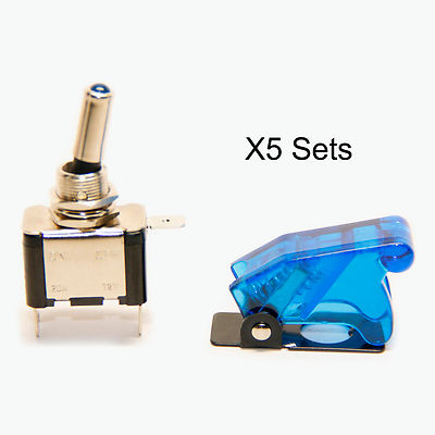 X5 Pactrade Marine Blue Dot LED Toggle Switch, Blue Safety Switch Flip ...