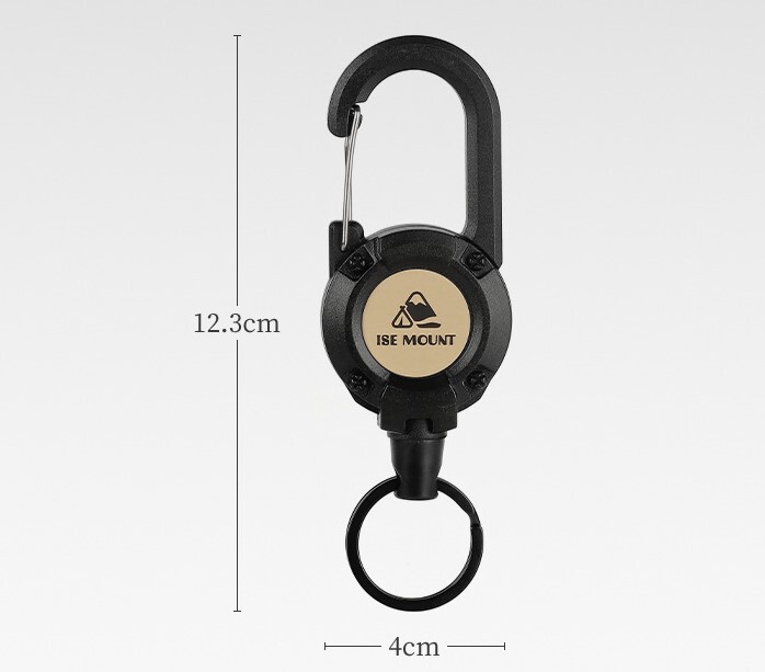 Outdoors Retractable Key Chain Reel Holder Heavy Duty Cord Carabiner ...