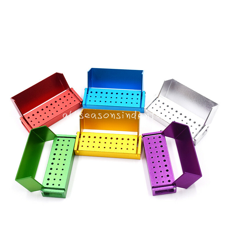 30 Holes Dental Diamond Burs Block Holder Sterilizing Disinfection Box ...