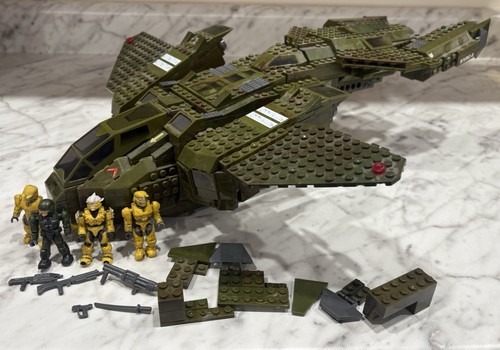 Halo Mega Bloks UNSC Pelican Dropship Set 96824 Near Complete w/ All ...