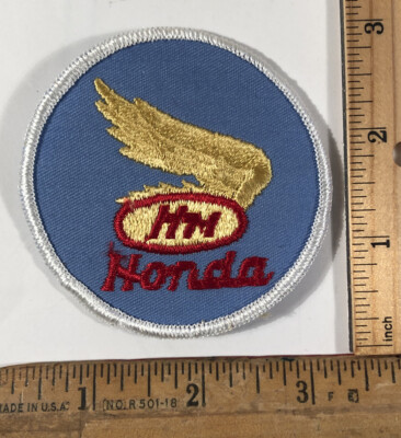 Vintage Honda Motorcycle Patch Biker Gold Wing 3” Round NOS Blue White ...