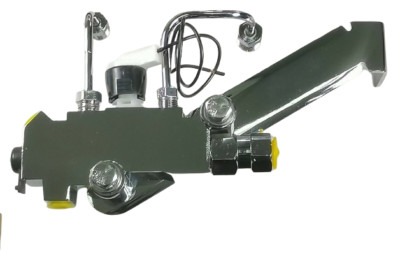 Chrome Disc Disc Proportioning Valve Bracket w/lines GM Master Cylinder ...