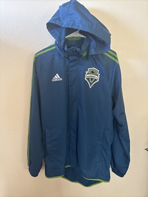 Adidas Seattle sounders size small blue raincoat Xbox | eBay