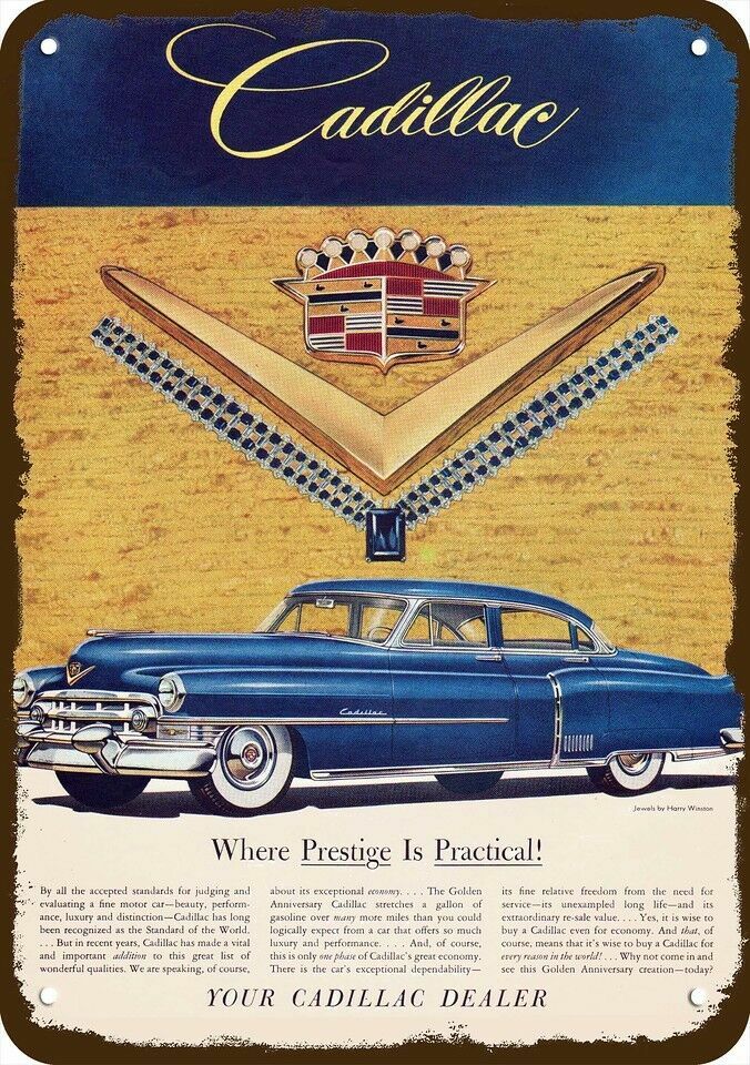 1952 CADILLAC Golden Anniversary Car Vintage-Look DECORATIVE REPLICA ...